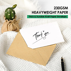 CREGEAR 24 PCS Thank You Cards with Envelopes 4x6 Inch, baby Shower Thank You Cards, Wedding Thank You Cards with Envelopes and Stickers, Thank You Notes for Graduation, Small Business, Bridal Shower