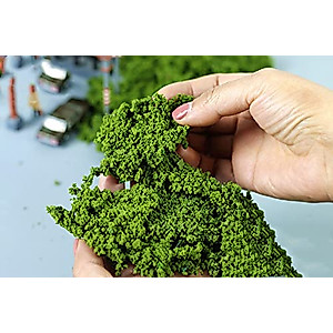 Tree Powder Model Green Plant Tufted for DIY Miniature Lowland Shrub Bushy Tuft Architecture Building Model Railway Fairy Garden Diorama Scenery