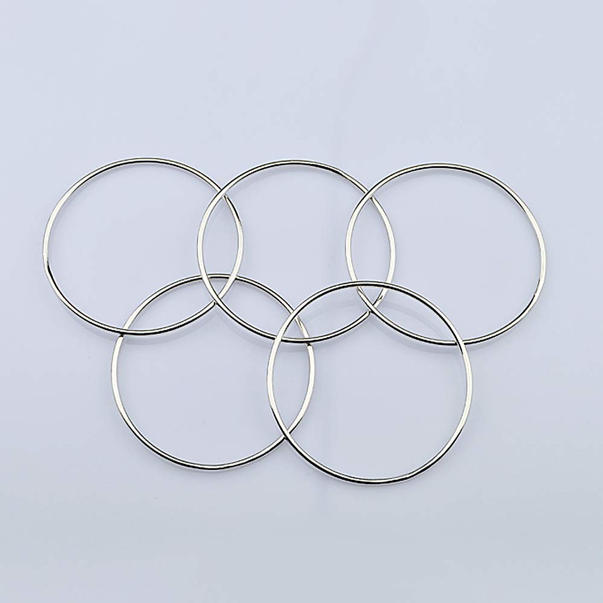 Dankadi Minimalist Women Bracelet 925 Sterling Silver 3 Ring Bangle Diameter 60-65MM Original Design Bracelet DIY Jewelry Birthday Gift (60mm silver 3 loop)