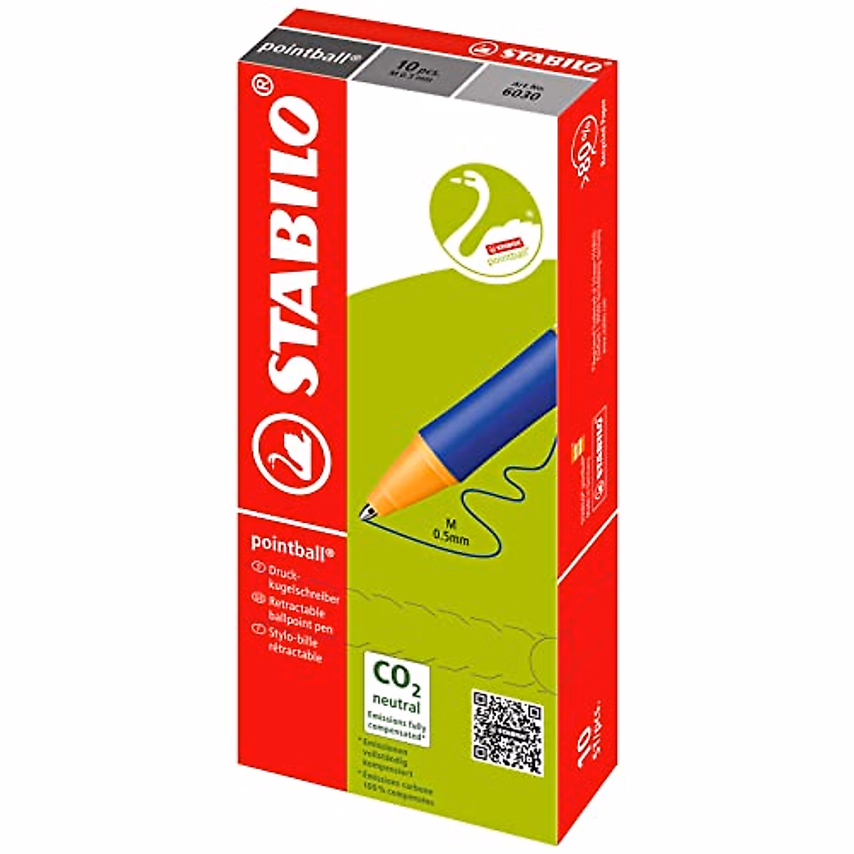 Ballpoint - STABILO pointball Black Box of 10