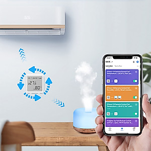 Smart WiFi Temperature and Humidity Sensor Indoor Hygrometer Thermometer with LCD Display Support Alexa Google Assistant