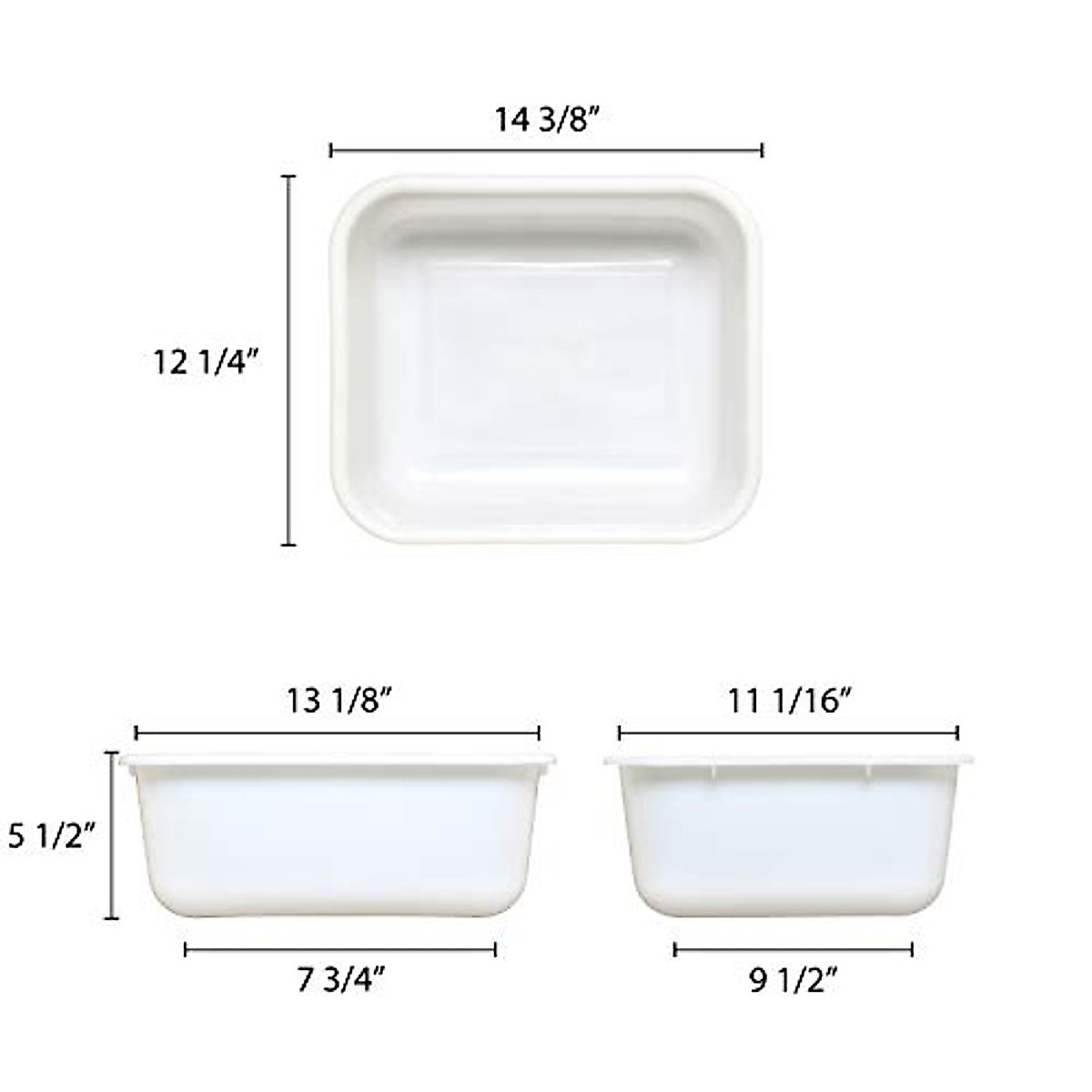 Thunder Group 14 1/2" x 12 1/2" x 5 1/2" bus box, white, comes in each