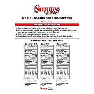 Snappy Popcorn Snap Pack Poppers, 12 Pound