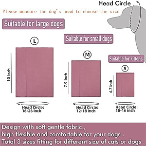 Quiet Ears Covers for Dogs 3pcs,Dog Snoods Ear Covers for Noise,Grooming and Force Drying Miracle Tool for Anxiety Relief & Calming Dogs(Grey+Pink+Purple)