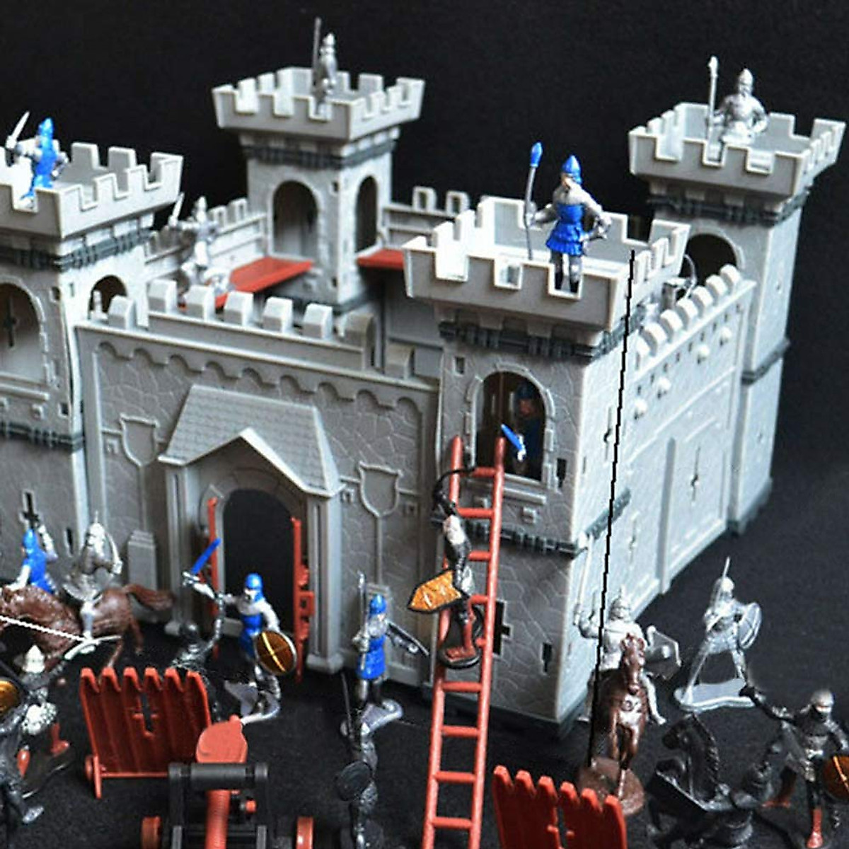 Medieval Castle Toy, Castles Knights Soldiers Model Kit Knight Figures Playset Fort Building Kit, DIY Assembled Castle Model Set, Playset Gifts(Type A)