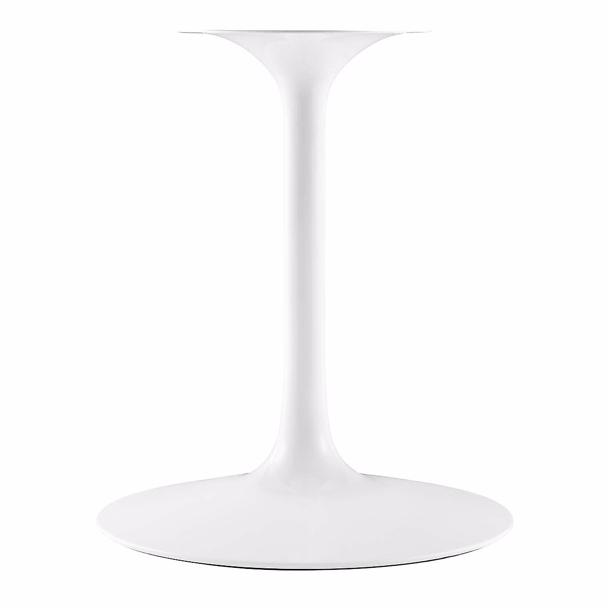 Modway Lippa 60" Oval-Shaped Mid-Century Modern Dining Table with Artificial Marble Top and White Base