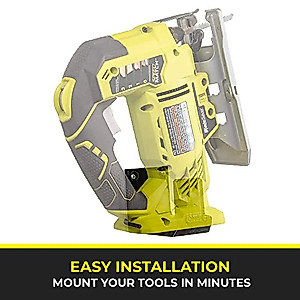 Spartan Mounts Tool Mount for Ryobi Power Tools, Left Mount Wall Display Hook, Power Tool Storage, Convenient Easy Access Garage Organizer, Durable Low Profile Bracket