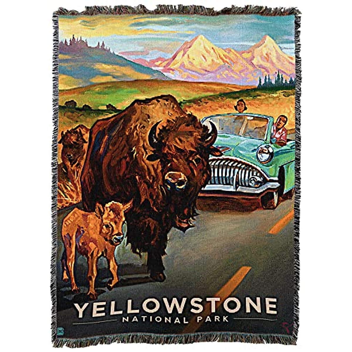 Pure Country Weavers PCW - Yellowstone National Park Blanket by Kai Carpenter - Anderson Design Group Inc - Gift Tapestry Throw Woven from Cotton - Made in The USA (72x54)