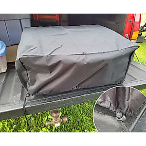 Outspark Grill Cover and Carry Bag for Blackstone 17 Inch Griddle Without Griddle Hood/Camp Chef Griddle Flat Top Grill Similar Size,600D Water Proof Canvas Accessories for Blackstone 17" Griddle