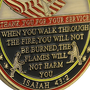 AtSKnSK Firefighter Challenge Coin Thank You for Your Service