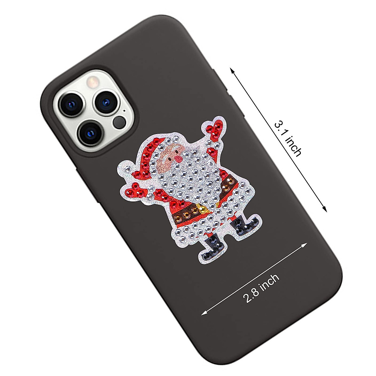 30 PCS Christmas Gem Diamond Art Painting Stickers Kits for Kids,5D DIY Diamond Mosaic Stickers by Numbers Crafts Set for Children, Boys and Girls,Creative Handmade Art Craft Gift