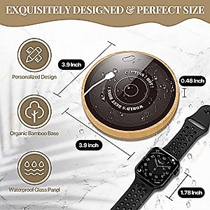 Coffee Mug Warmer, Candle Warmer Plate with 3 Hour Auto Shut Off, 3 Heat Setting Mug Warmer for Desk, Coffee Warmer with Handmade Wooden Base, Electric Heated Warmer, Temperature Safety Control