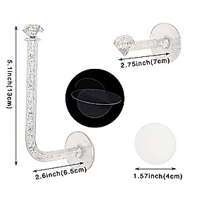 4 PCS Scrunchie Holder Adhesive Scrunchie Organizer Clear Hair Tie Organizer Stick Wall Hooks Hair Tie Holder Organizer Stand Tie Dye Scrunchy Holder Headband Storage