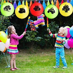 36 Pcs Truck Party Favor Truck Punch Balloons Colorful Punching Balloons with Rubber Bands Punch Ball Birthday Party Favors Punching Balls Toys for Fun Games Truck Party Supplies Goodie Bag Fillers