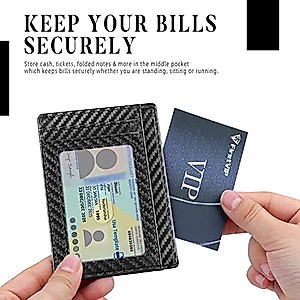 FirstVIP Ultra Slim Wallet for Men - Genuine Leather, RFID-Blocking, Lightweight, Includes Card Holders, Fade Resistant