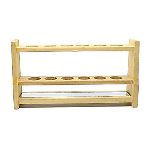 Wooden Colorimetric Test Tube Rack 6 Hole Thick Wood Wooden Tube Rack Laboratory Exports Manufacturers Hole Diameter 28mm