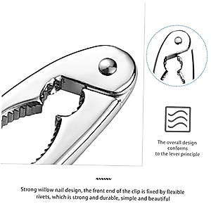 KICHOUSE 1pc Nutcrackers Stainless Steel Multifunctional Peeler Pistachios Nuts Multitools Nut Peeler Seafood Tools Set Crab Crackers Pecan Opener Kitchen Gadget Handheld Nut Opener Pliers