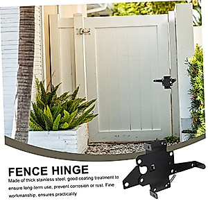 YARNOW Fence Door Hinge Outdoor Playpen Door Closer Hinge Hinges Outdoor Gate Hardware Gate Latches for Metal Heavy Duty Post Gate Closer Gate Hinges for Wooden Fences Heavy Duty Black