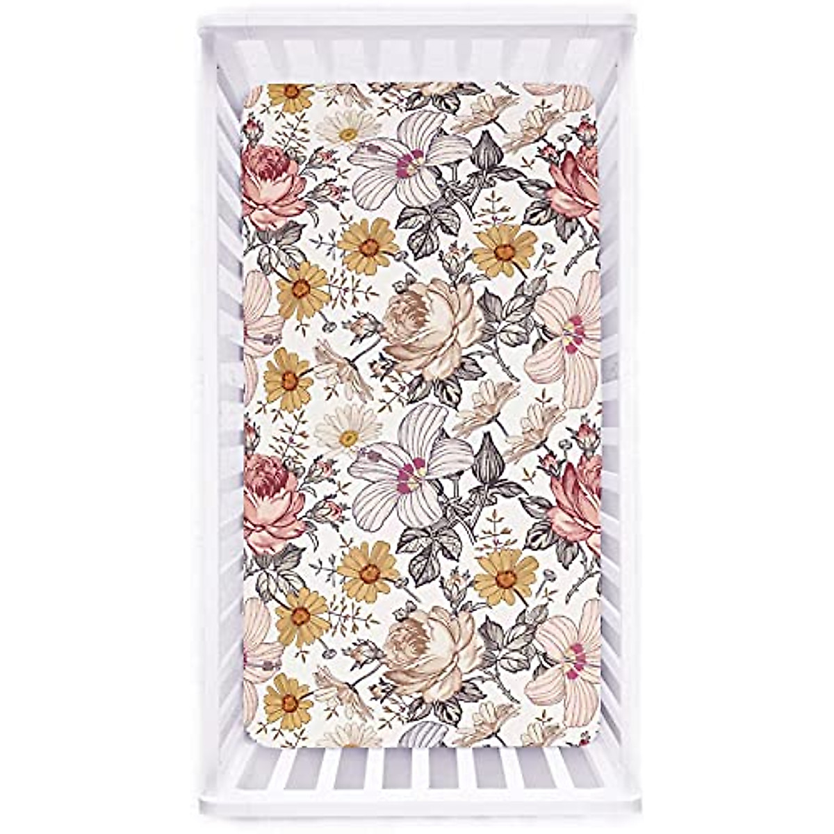 Floral Crib Sheet,Baby Blanket,Changing Pad Covers