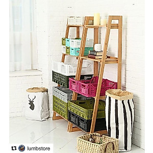 2 x AY-KASA - Midi-Box (Orange) Collapsible Storage Bin Container Basket Tote, Folding Basket Crate Container : Storage, Kitchen, Houseware Utility Basket Tote Crate