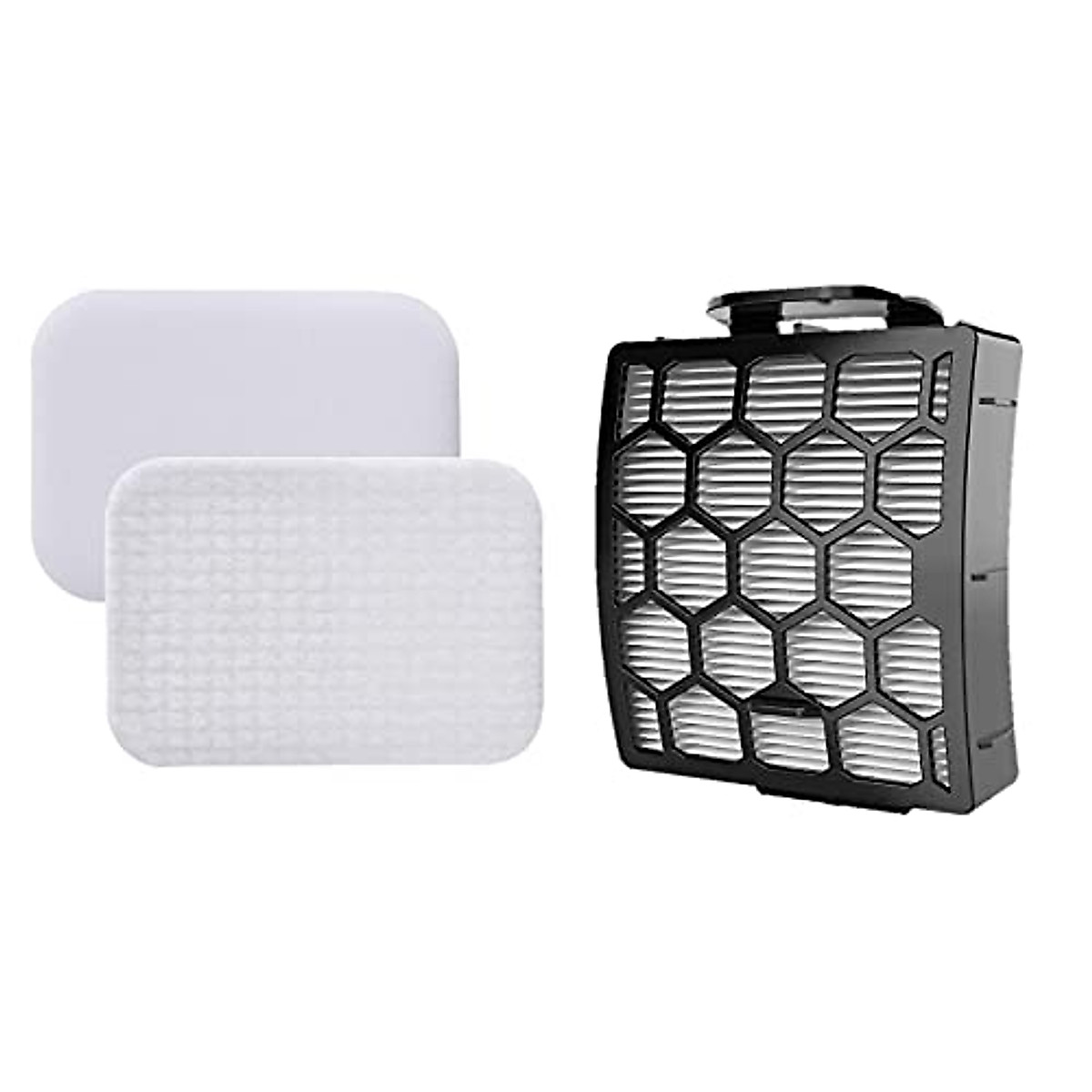 Replacement Filter Kit Compatible with Shark Navigator Lift-Away ADV Upright Vacuum LA300 LA301 LA322 + Shark Rotator Lift-Away ADV DuoClean PowerFins Upright Vacuum with Self-Cleaning Brushroll LA502. Compare to XFFK320 XHF320