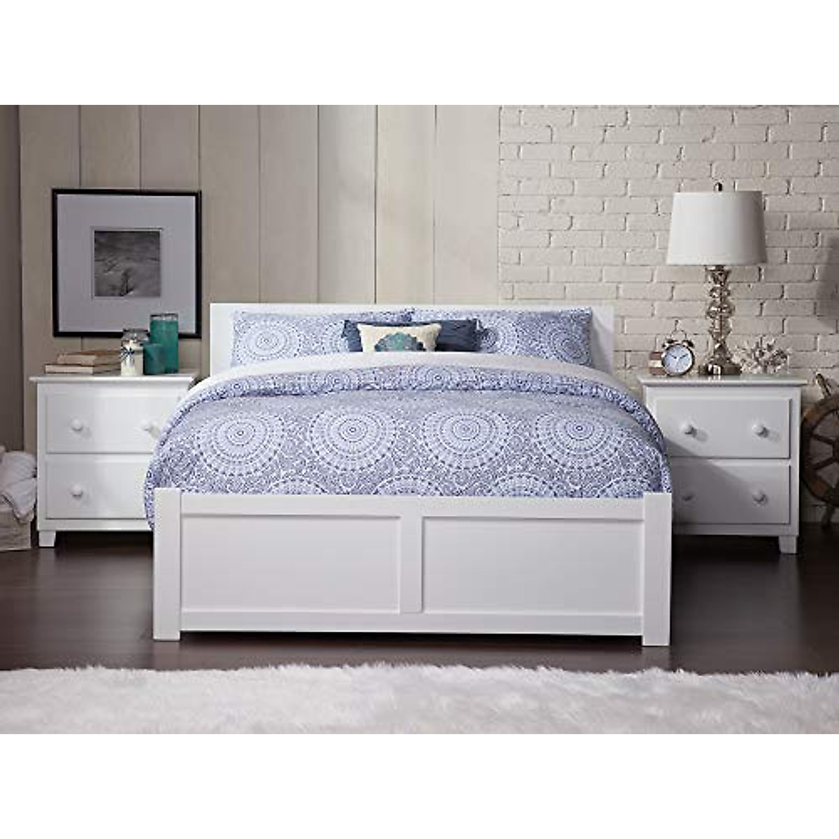 Atlantic Furniture AR8132052 Orlando Platform, Full, White