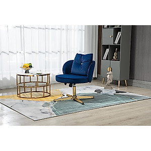 COOLMORE Home Office Desk Chair, Vanity Chair, Modern Adjustable Home Computer Executive Chair Swivel Task Chair for Small Space, Living Room, Make-up, Studying