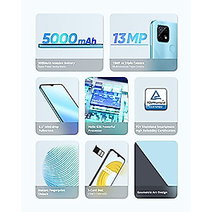 realme C21 Dual-SIM 64GB ROM + 4GB RAM (GSM only | No CDMA) Factory Unlocked 4G/LTE Smartphone (Cross Blue) - International Version