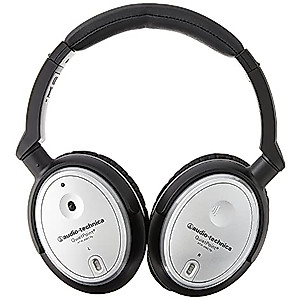 Audio-Technica ATH-ANC7b-SViS QuietPoint Noise-Cancelling Headphones with In-Line Mic & Control,Black