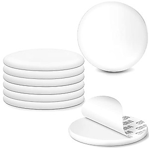 White Large Door Stoppers Wall Protector 3.15" (6 PCS), Silicone Door Bumper, Self Adhesive Quiet Shock Absorbent Wall Door Knob Door Stop for Wall Furniture-Door Handle Protector