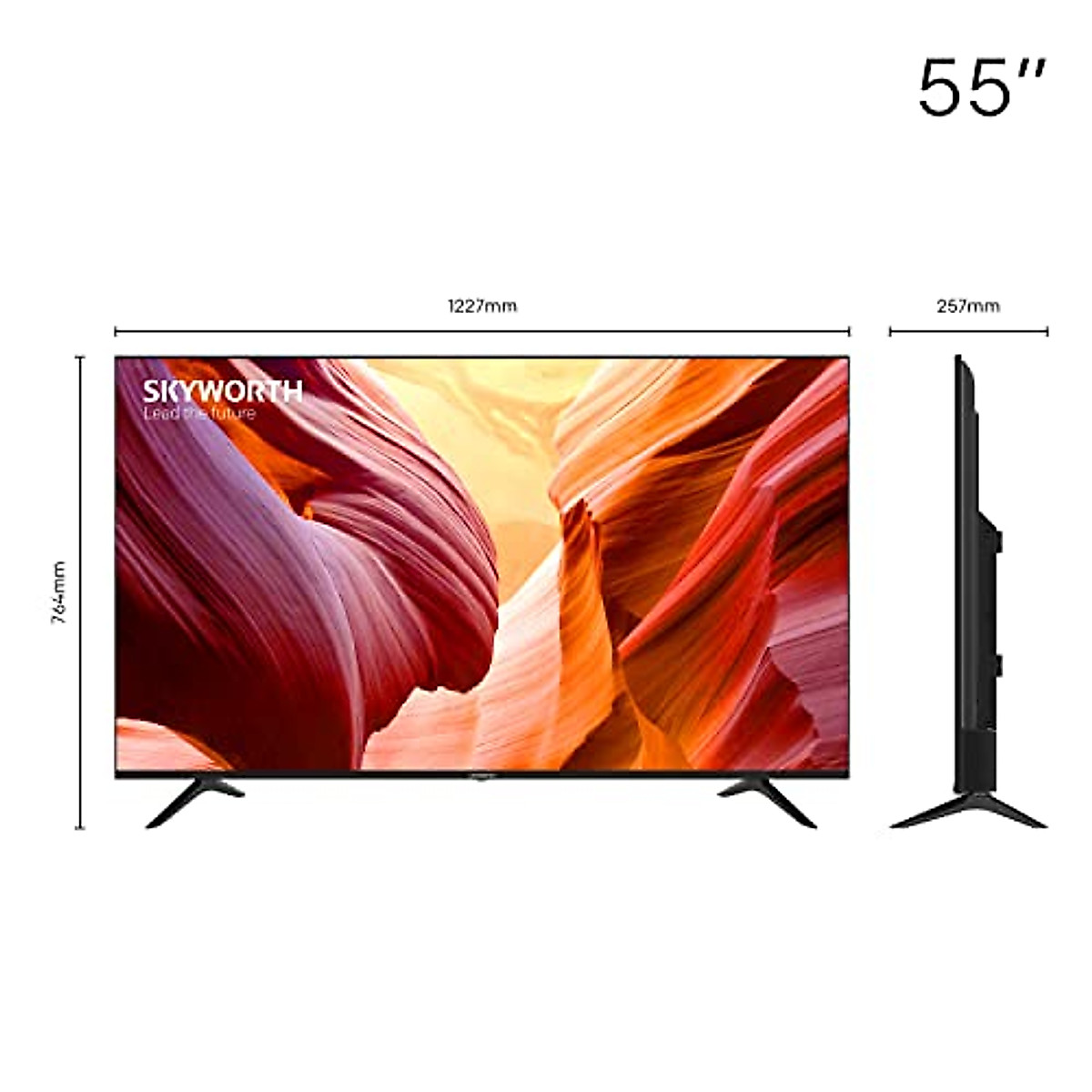 Skyworth 55 Inch S6G Plus Premium 4K Smart Android 10.0 TV, HDR10, Dolby Audio, Smart with Voice Control, Google Assistant, Chromecast, Android TV