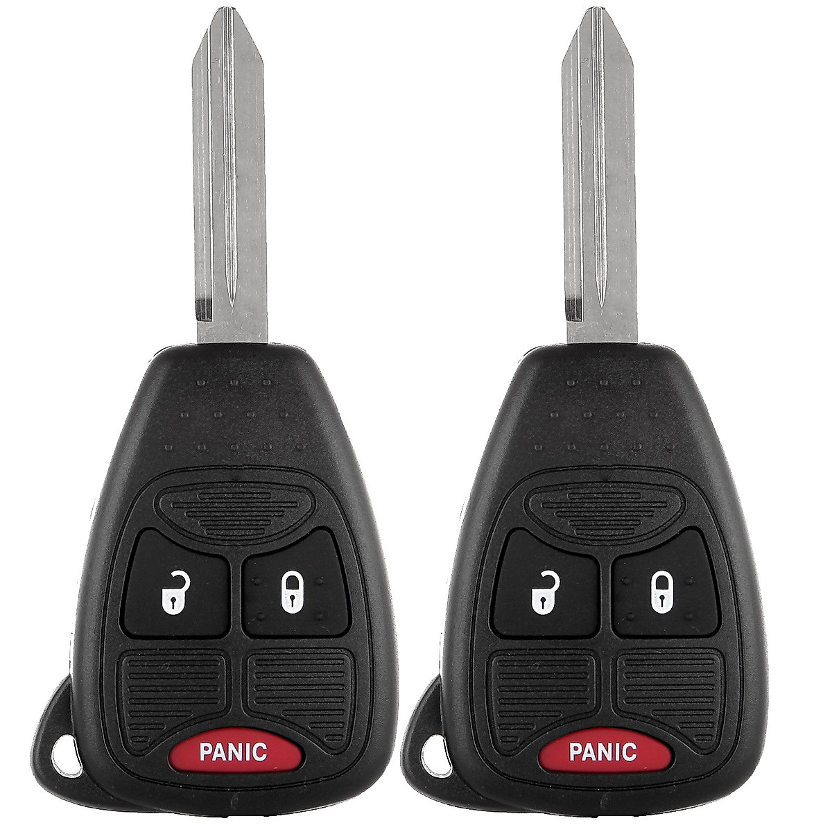 ECCPP OHT692713AA 2X Replacement fit for Uncut Keyless Entry Remote Control Car Key Fob (only Shell Case) for C hrysler for D odge for J eep Series OHT692713AA OHT692427AA OHT692714A M3N5WY72XX