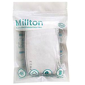 Millton PM 2.5 Filters 5 Layers Filters Activated Carbon Filters (20 Pcs)