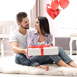 Moretoes 5 PCS X-Large White Gift Boxes with Lids, Extra Large Shirt Boxes Robe Boxes for Christmas Presents, Holidays, Mother's Day, Father's Day, Birthdays, Valentine's Day（17 x 11x 4 Inches）