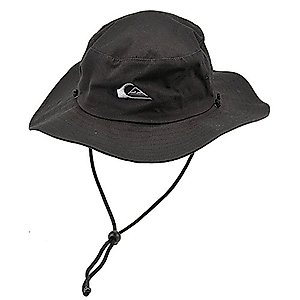 Quiksilver mens Bushmaster Sun Protection Floppy Visor Bucket Hat, Black, Large-X-Large US