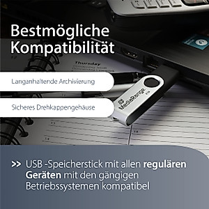 MEDIARANGE MR908 Flexi USB Stick 8GB 15MB/s USB 2.0 Black-Silver