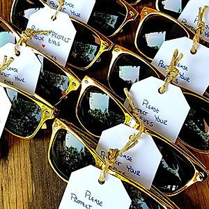 Pibupibu 8 Pack Gold Party Sunglasses Bulk, Neon Sunglasses Party Favors for Kids Adult