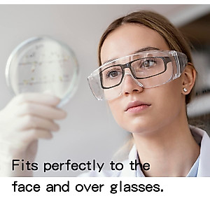 XII WY 3 Pack of Safety Glasses (3 Pairs in 3 Colors) Anti-Fog Crystal Clear Eye Protection Over Glasses Scratch Resistant lab Safety Construction Work CE EN 166 Certified