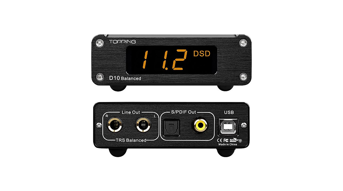 TOPPING D10 Balanced Mini USB DAC - Audiophile Sound Quality