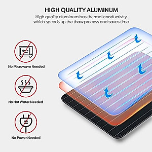 Skyytel Defrosting Tray for Frozen Meat - Fast and Easy Way of Thawing Food - Natural Heating Defrosting Plate Board - Large Size Thawing Plate - Includes Pack of 8 Pieces