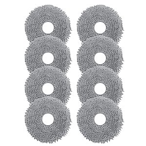 8 Pack Mop Cloth Compatible with Roborock Q Revo, Qrevo S, Qrevo Pro, Qrevo MaxV, Qrevo Master, Qrevo Plus, Qrevo Curv Robot Vacuum Cleaner, Microfiber Washable Mop Pad Replacement Accessories Parts