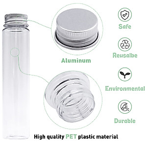 24 Pcs 115ml Test Tubes,Clear Plastic Test Tubes with Caps,Flat-Bottomed Bath Salt Containers for Candy,Gumball Candy,Plant Propagation,Jewelry