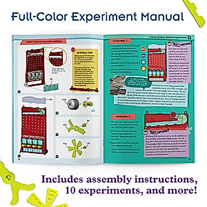 Thames & Kosmos 2-ft Tall Candy Vending Machine STEM Kit | Build Toy Vending Machine with 10 Gravity & Motion Experiments | Coin Sorting Bank | Math & Engineering Lessons