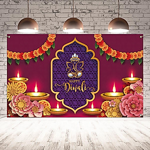 Diwali Decorations Diwali Decor Diwali Backdrop for Photography Happy Diwali Banner Indian Diwali Decorations and Supplies for Home Party