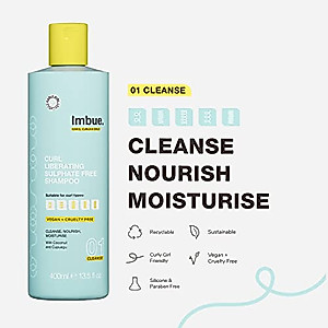 Imbue Curl Liberating Sulfate Free Shampoo for Wavy and Curly Tresses - Enhances Curls, Fights Frizz and Dryness | 13.5 fl oz, Curly Girl Compliant & Vegan Formula