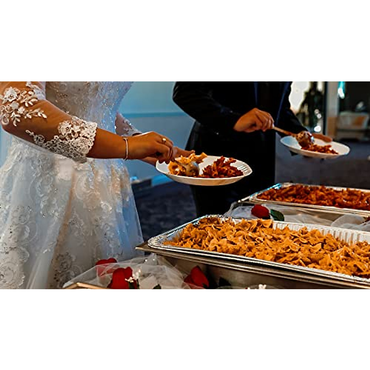 Heats Flameless Food Warming Pads | Water Activated Disposable Food Warmer for Parties | Used w/Aluminum Pans, Chafing Dish, Kitchen Accessories | Fits Foil Pan Half Size (Pans NOT Included) | 6 Pack