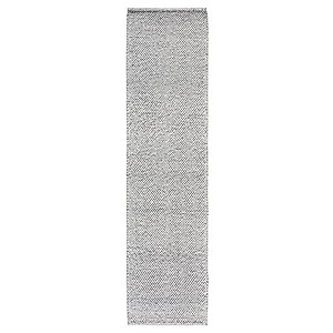 SAFAVIEH Natura Collection Runner Rug - 2'3" x 7', Silver, Handmade New Zealand Wool, Ideal for High Traffic Areas in Living Room, Bedroom (NAT425G)