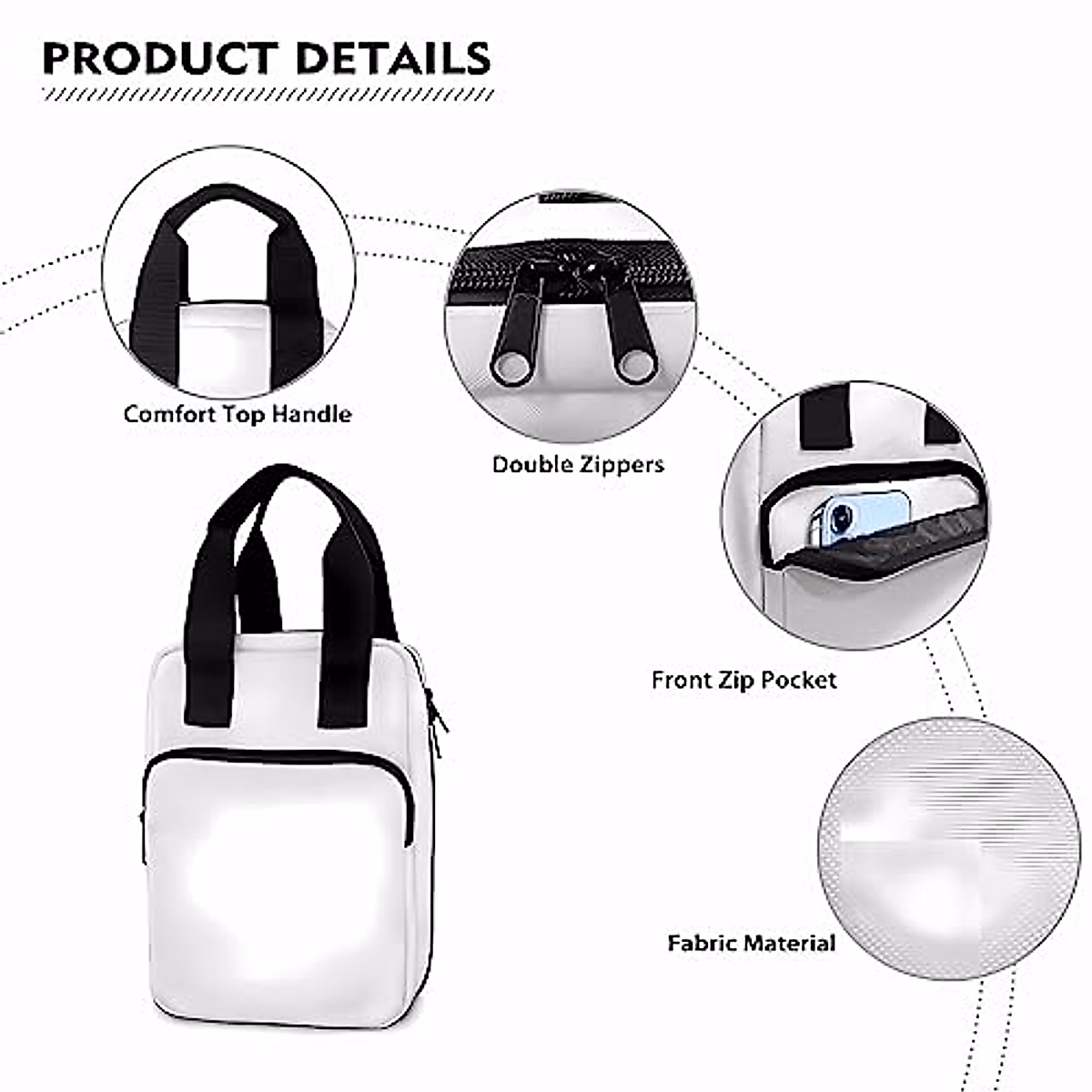 Poceacles Bible Cover Christmas Santa Claus Bible Case for Women Bible Case Bible Covers, Tote Bible Bag, Bible Carrying Case for Men with Zipper Pocket