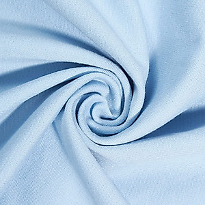 Ponte De Roma Nylon-Rayon Stretch Knit Fabric 60" Wide Many Colors Rayon Nylon Spandex Soft BTY (Light Blue)