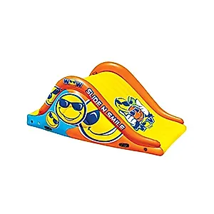 Wow Sports Slide N Smile Slide with 2 Lanes, Giant Floating Water Slide for Adults and Kids